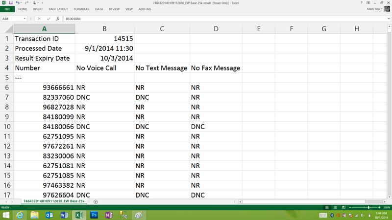 Do Not Call Registry, Check DNC Singapore